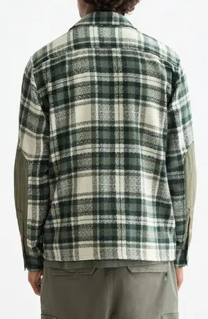 Scotch & Soda Plaid Patchwork Regular Fit Button-up Shirt