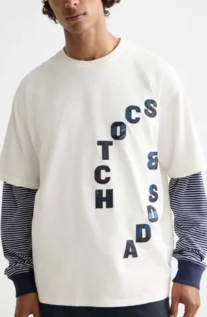Scotch & Soda Loose Fit Logo Appliqué T-shirt