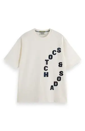 Scotch & Soda Loose Fit Logo Appliqué T-shirt