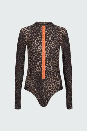 WATSKIN Harper Full Coverage Bodysuit - Leopard