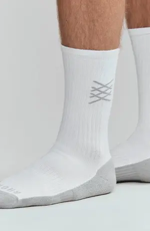 RHONE C.o.r. Crew Socks - White