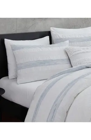 Dkny Waffle Stripe Duvet Cover & Sham Set