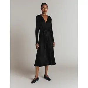 GHOST LONDON Meryl Satin Midi Dress - Black