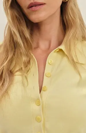 REFORMATION Bentley Crop Polo