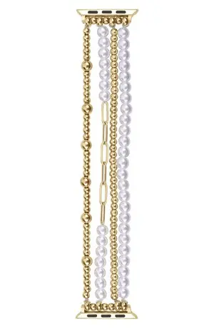 POSH TECH Beaded Apple Watch® Watchband - Gold