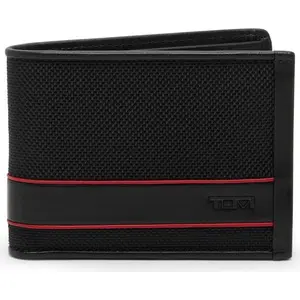 Tumi Alpha Double Bifold Wallet - Black Red