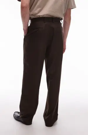 Topman Wide Leg Suit Trousers