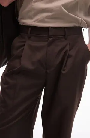 Topman Wide Leg Suit Trousers