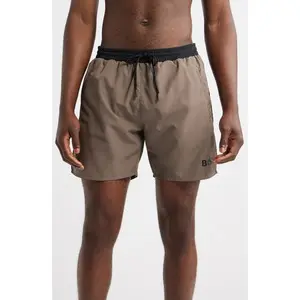 BOSS Starfish Volley Swim Trunks - Medium Brown
