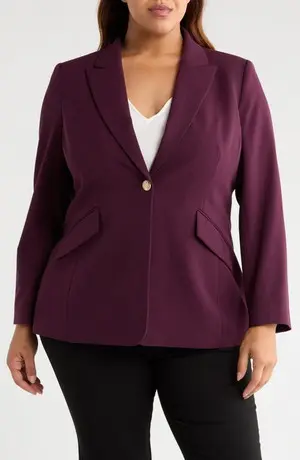 TAHARI ASL Tailored One-button Jacket