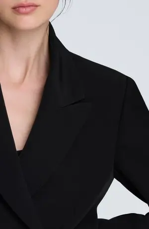 KENNETH COLE Luxe Twill Double-breasted Blazer