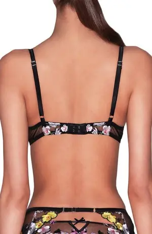 FLEUR DU MAL Eden Balconette Bra - Black