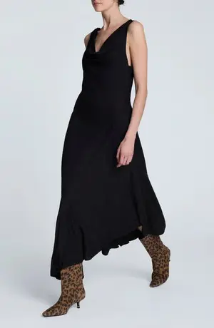 KENNETH COLE Sleeveless Cowl Neck Dress - Black