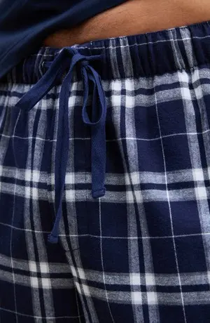 PETITE PLUME Oxford Tartan Cotton Twill Pants