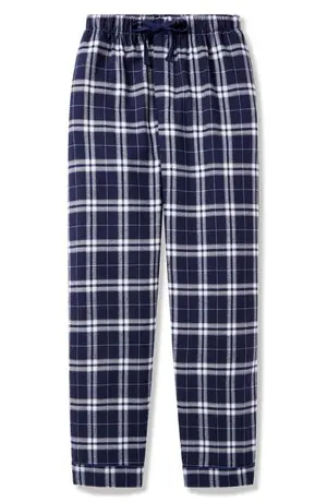 PETITE PLUME Oxford Tartan Cotton Twill Pants