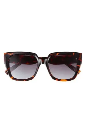 Le Specs The Illusion 54mm Gradient Square Sunglasses - Tortoise/khaki Gradient