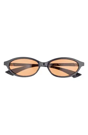 Le Specs Duskfall 55mm Oval Sunglasses Deep Navy/chestnut Tint