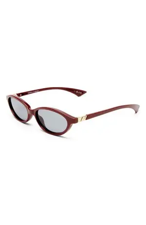Le Specs Duskfall 55mm Oval Sunglasses - Merlot/smoke Tint