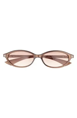 Le Specs Duskfall 55mm Oval Sunglasses Pearl Chocolate/warm Smoke