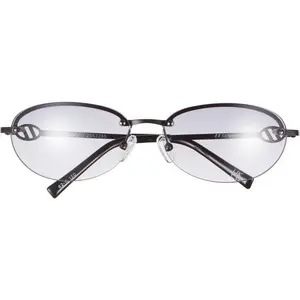 Le Specs Slinky 62mm Oval Sunglasses Black