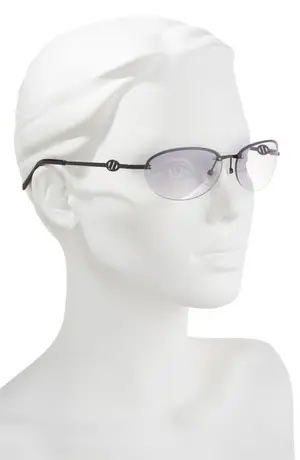 Le Specs Slinky 62mm Oval Sunglasses