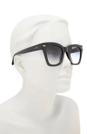 AIRE Intergalactic 50mm Square Sunglasses - Black