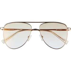 Le Specs The Duke 57mm Gradient Aviator Sunglasses - Gold