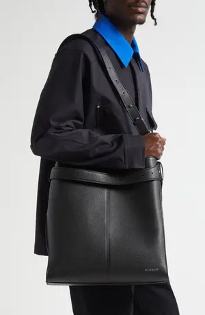 Givenchy Medium Belted Leather Tote - 001-black
