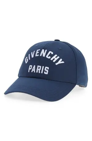 Givenchy Embroidered Logo Adjustable Baseball Cap - Navy