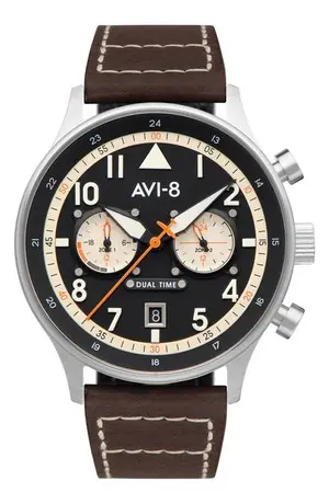 AVI-8 Hawker Hurricane Chronograph Strap Watch - Black