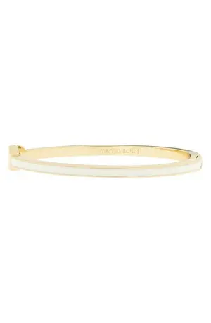 MARLYN SCHIFF Thin Enamel Hinge Bracelet - Gold Ivory