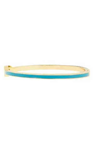MARLYN SCHIFF Thin Enamel Hinge Bracelet - Gold Turquoise