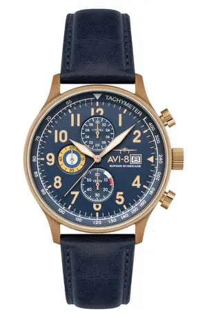 AVI-8 Hawker Hurricane Classic Chronograph Strap Watch - Blue