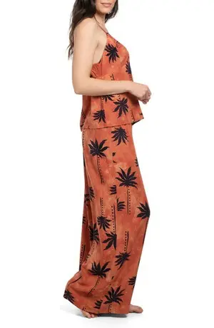 MIDNIGHT BAKERY Palm Print Pajamas