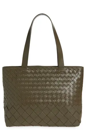 BOTTEGA VENETA Intrecciato Leather Zip Tote