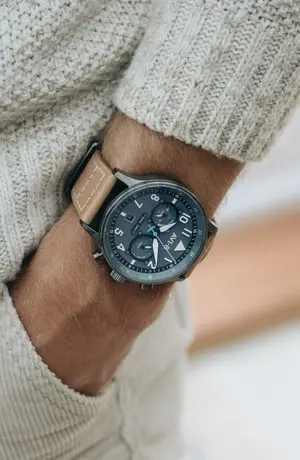 AVI-8 Hawker Hurricane Chronograph Leather Strap Watch