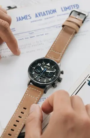 AVI-8 Hawker Hurricane Chronograph Leather Strap Watch