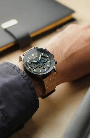 AVI-8 Hawker Hurricane Chronograph Leather Strap Watch