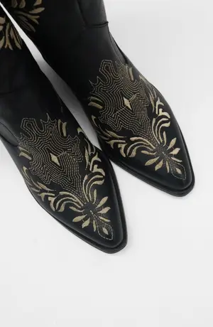 STIVALI NEW YORK Knox Cowboy Boots - Black