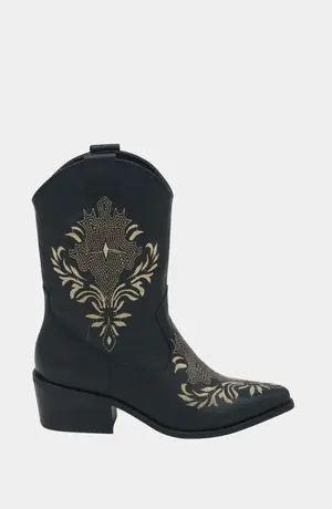 STIVALI NEW YORK Knox Cowboy Boots - Black