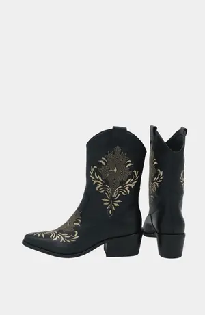STIVALI NEW YORK Knox Cowboy Boots - Black