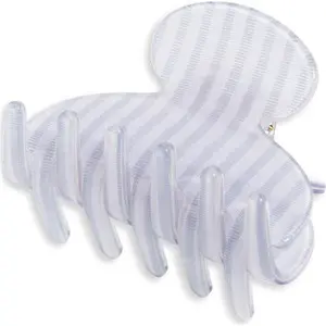 France Luxe Couture Stripe Small Claw Clip - Blue And White Stripe