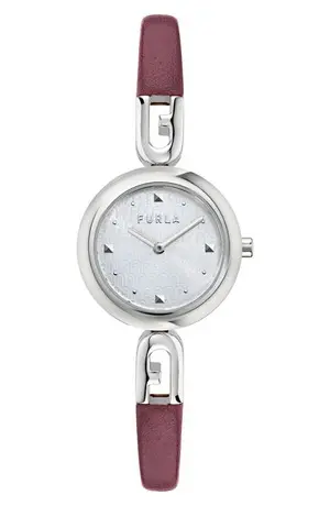 Furla Glamour Chic Mixed Material Bracelet Watch - Silverone