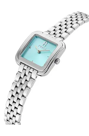 Furla Heritage Minty Dial Square Bracelet Watch - Silverone