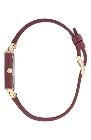 Furla Heritage Square Leather Strap Watch