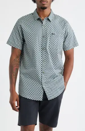 Rip Curl Fun Times Short Sleeve Button-up Shirt Pine Night