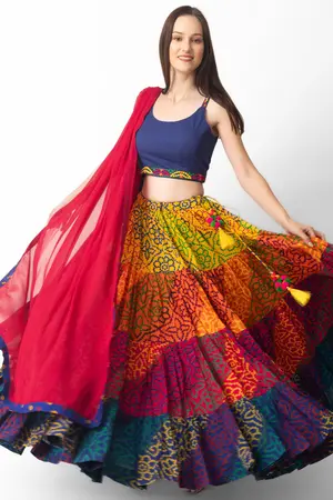 RAAS Tiered Chaniya Choli Set