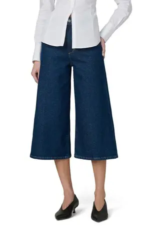 High-Rise Wide-Leg Culotte Jeans
