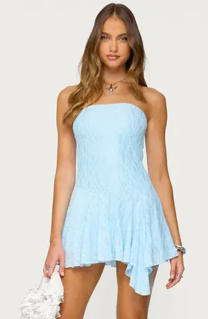 EDIKTED Lace Strapless Minidress