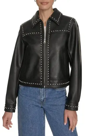 LEVI'S Studded Faux Leather Jacket